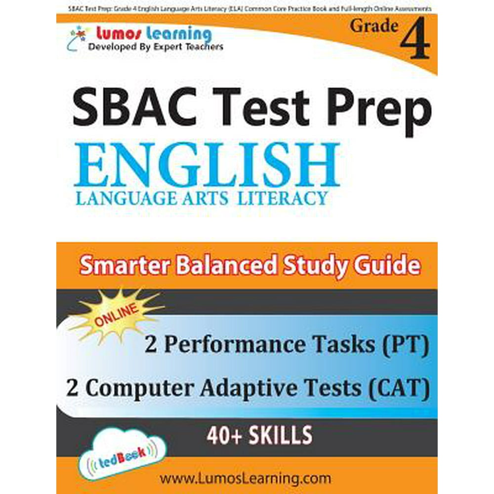 Sbac Test Prep : Grade 4 English Language Arts Literacy (Ela) Common ...