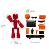 Stikbot Action Pack Series 2 - Hair Accessories Set with solid color ...