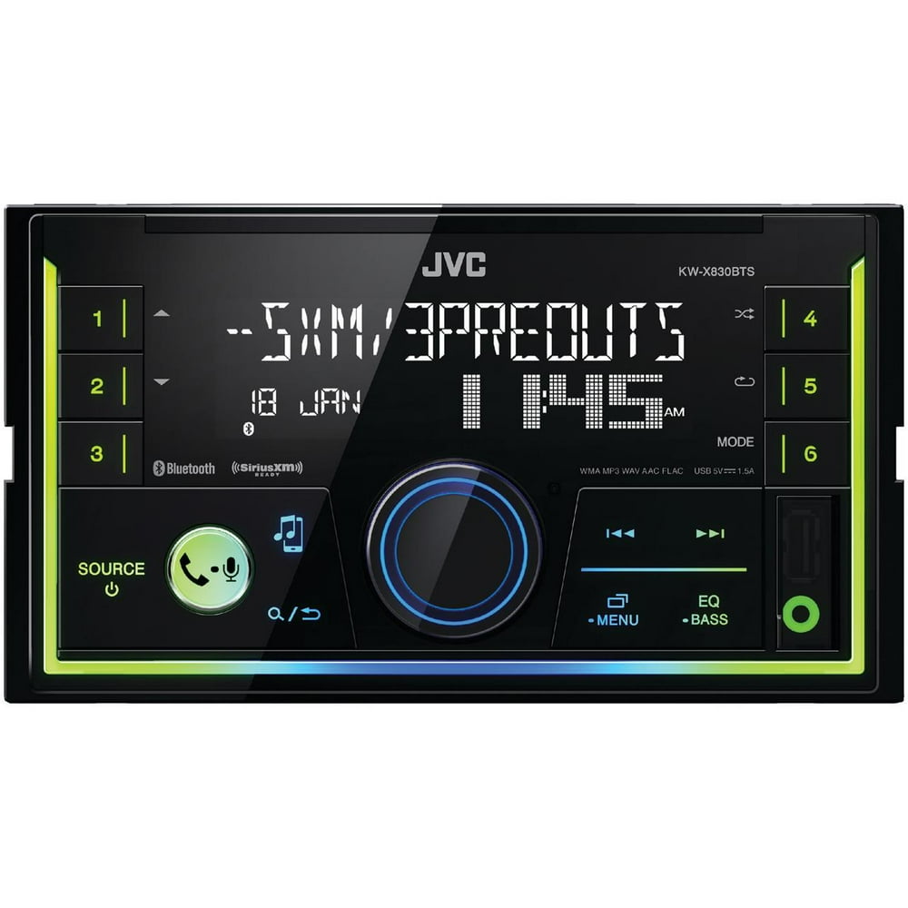 JVC Mobile KW-X830BTS Double-DIN In-Dash Digital Media Receiver with ...
