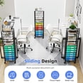 Rolling File Cart, Desk File Organizer, Paper Letter Storage Rolling ...
