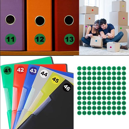 Pack of 100 Consecutive Number Stickers Long-term Use Classification ...