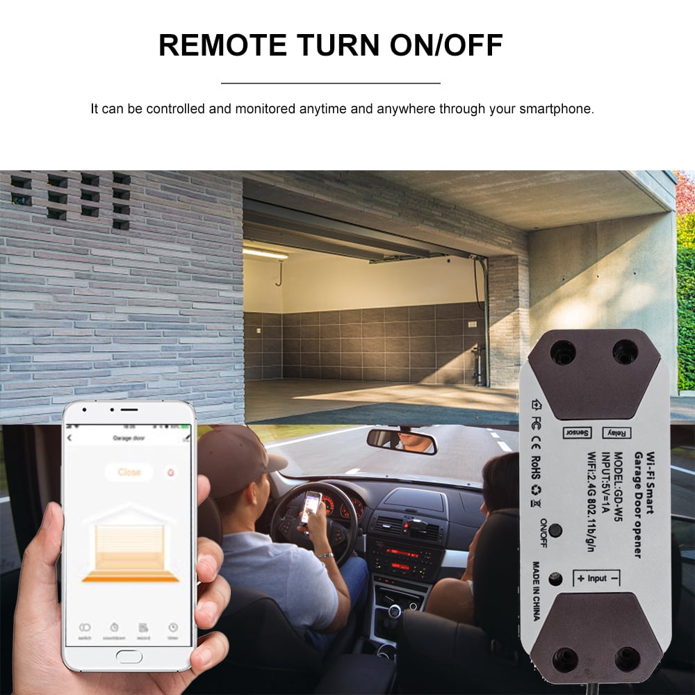 WiFi Wireless Remote Control Garage Door Opener Intelligent Timing ...
