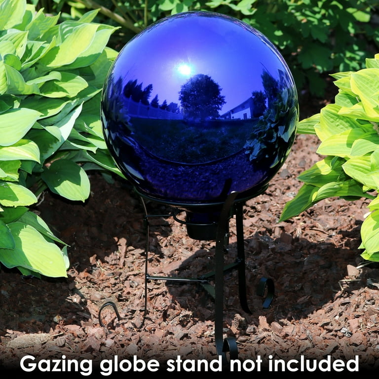 Mirrored Glass Gazing Ball Gold Stainless Steel Gazing Globe Mirror