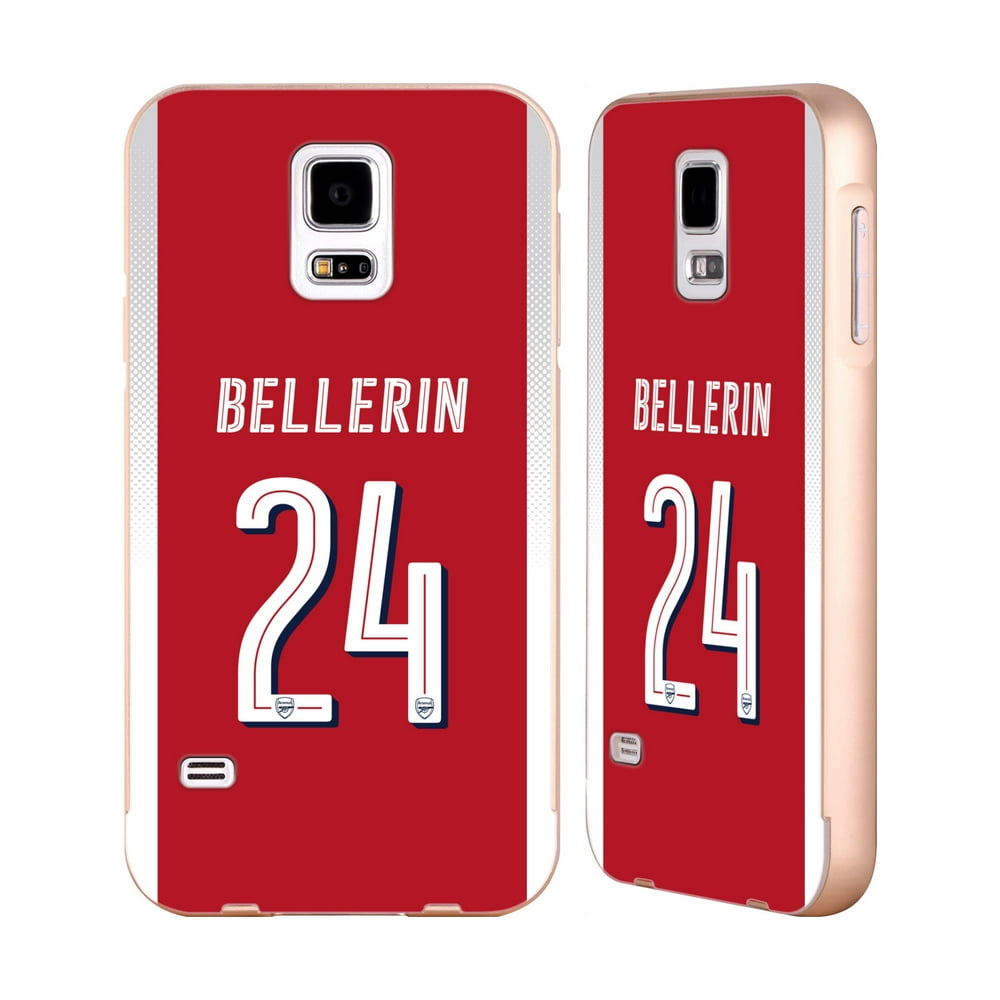 OFFICIAL ARSENAL FC 2017/18 PLAYERS HOME KIT 1 GOLD ALUMINIUM BUMPER ...