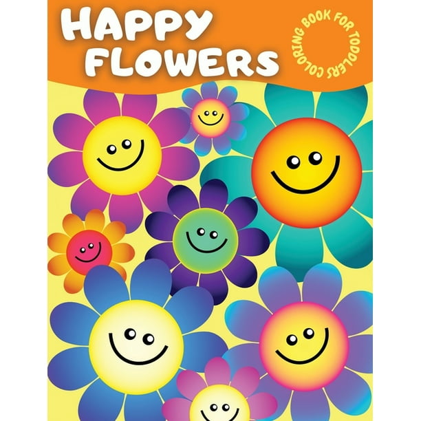 Happy Flowers Coloring Pages