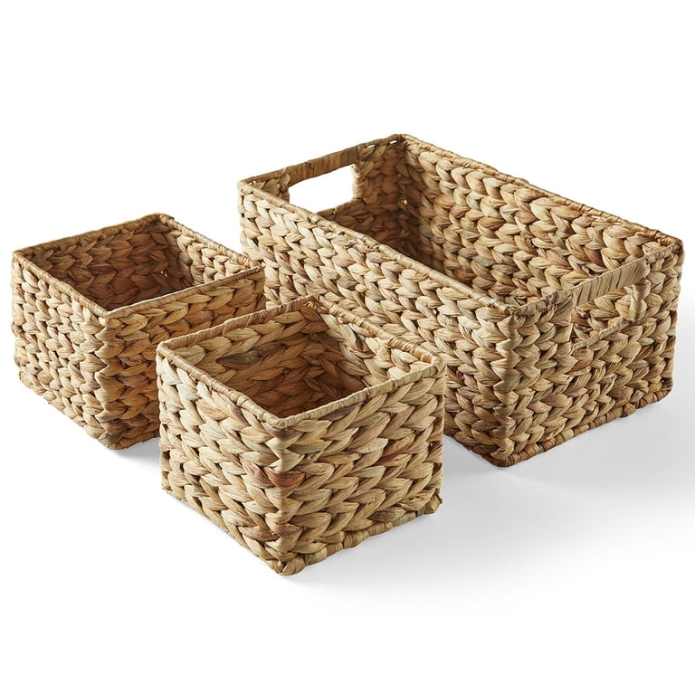 Walmart Storage Baskets Mainstays 3 Compartment Storage Basket Set