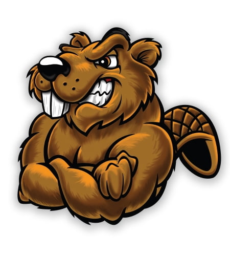 Beaver - 8" Vinyl Sticker - For Car Laptop I-Pad - Waterproof Decal ...
