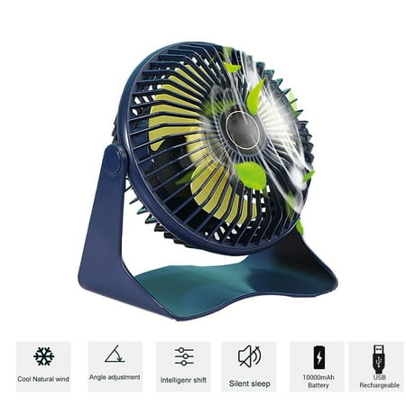 VONKY USB Desk Fan Personal Tabletop Mini Fan 3 Speeds Adjustable ...