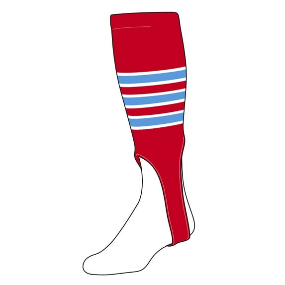 TCK Baseball Stirrups Large (300D, 7in) Red, White, Baby Blue - Walmart.com