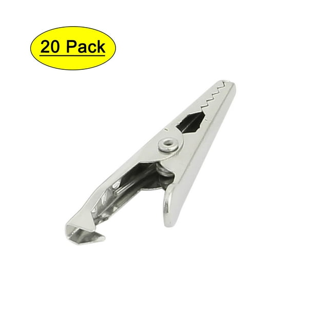 20pcs Metal Electrical Test Crocodile Alligator Cable Clip Clamp 44mm ...