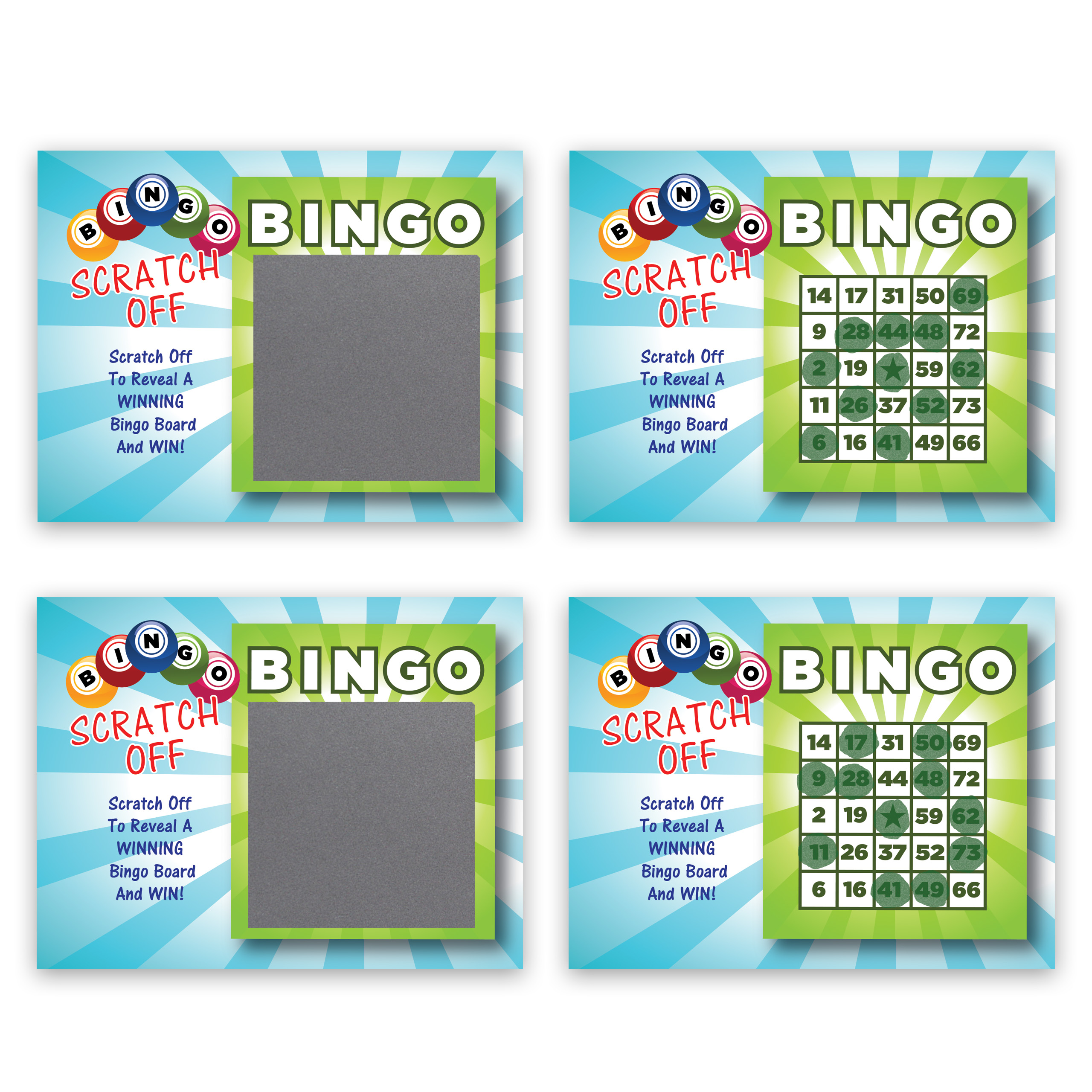 BINGO Scratch Off Game Card 25 Cards 1 Winner Walmart 