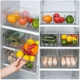 Loobuu Refrigerator Organizer Bins with Pull-out Drawer, Drawable Clear ...