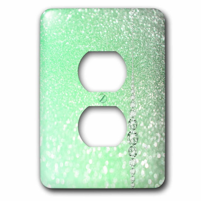 3dRose Sparkling Mint Green Luxury Elegant Mermaid Glitter Effect Art ...