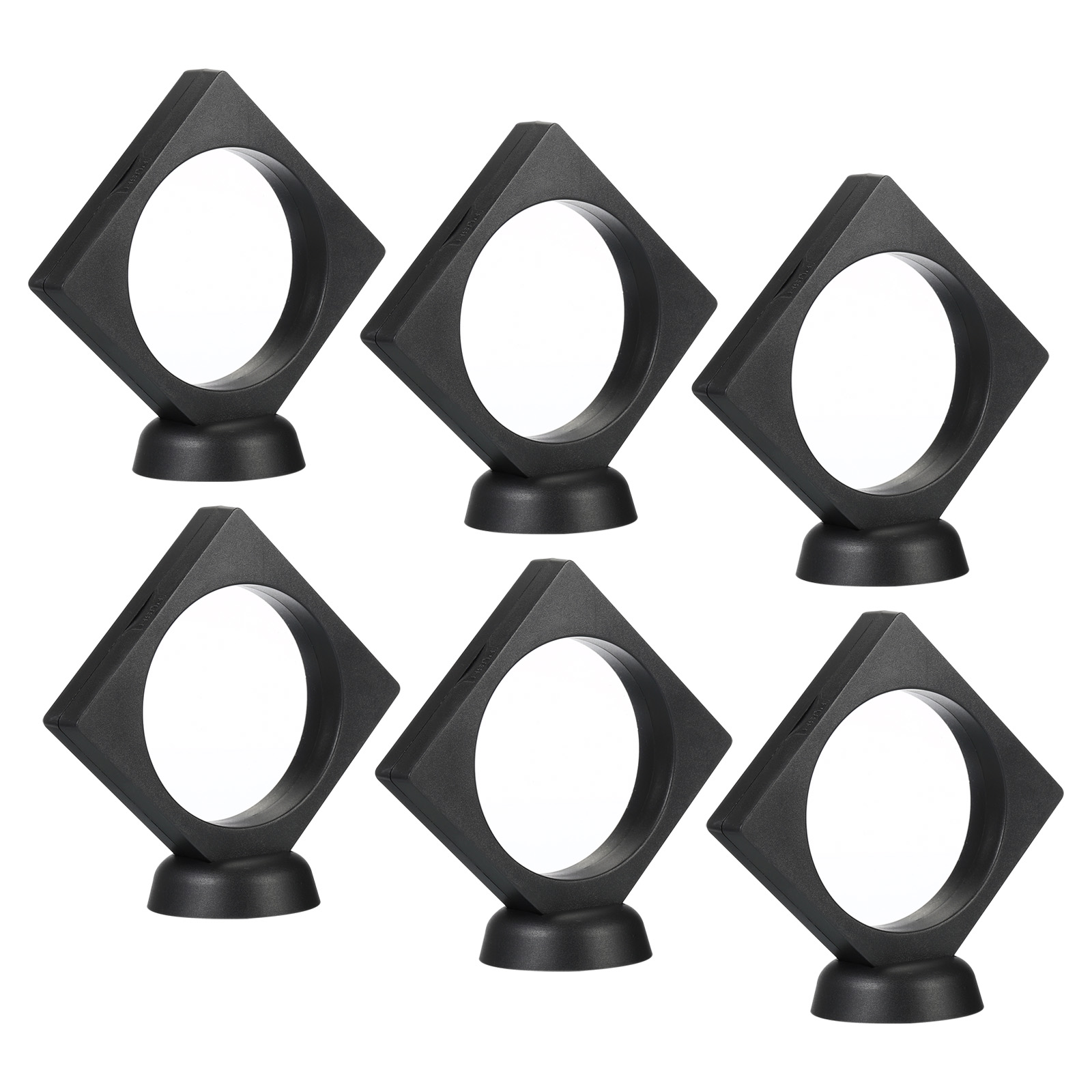 3D Floating Display Frame Coin Jewelry Case Holder with Base 3.5" x 3.5 ...