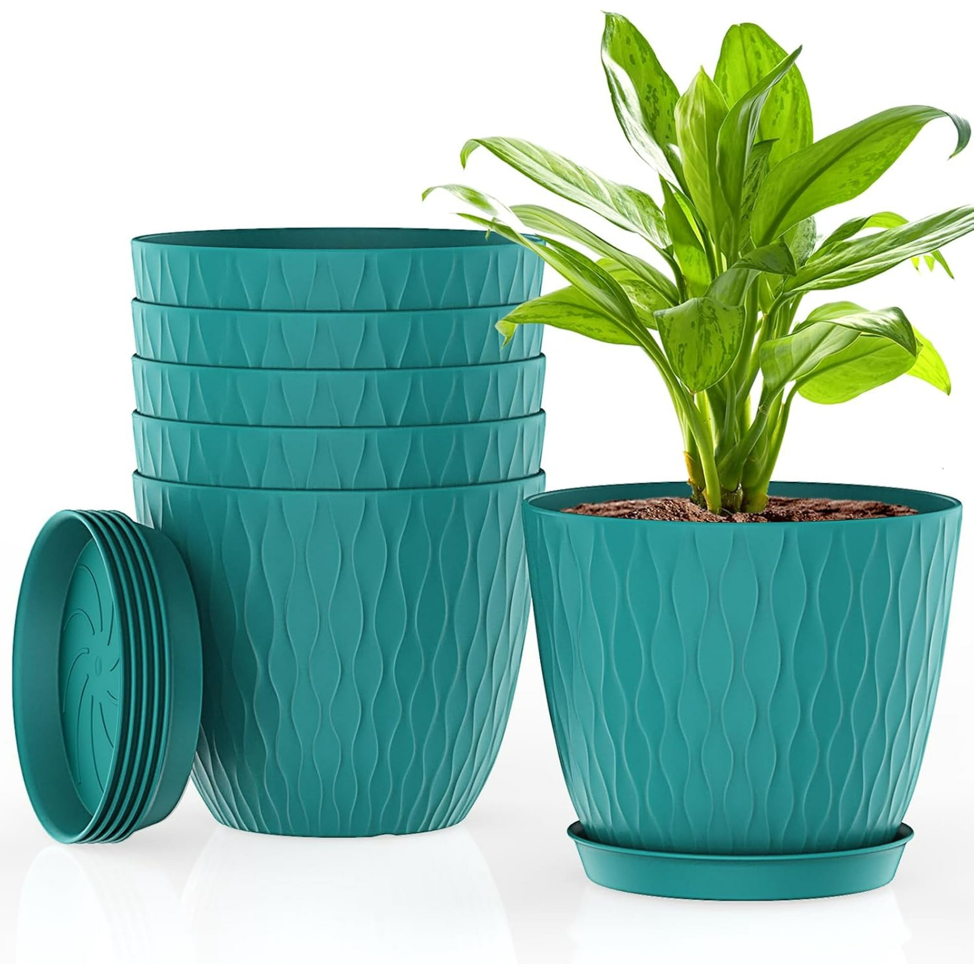 Click here for Siabc-6 Inch Plant Pots  6 Pack Flower Pots For In... prices