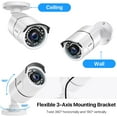 ZOSI 1080P Security Camera 4 Pack, White Bullet Cameras, Night Vision ...