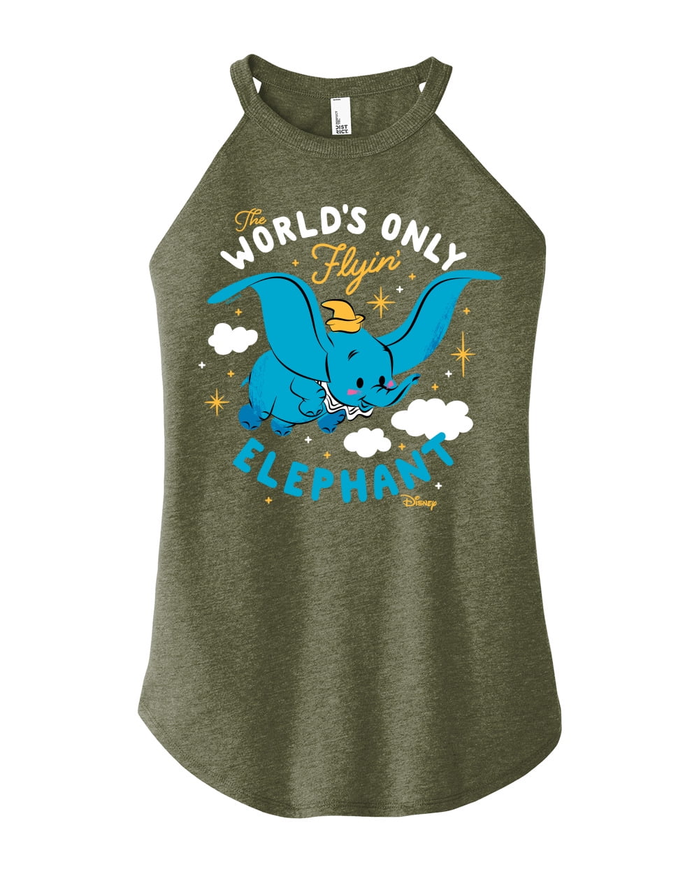 Disney - Dumbo - The World's Only Flying Elephant - Juniors High Neck ...