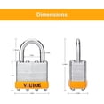 4 Pcs Laminated Padlocks with Same Key for Door, Luggage, Gate, Storage ...