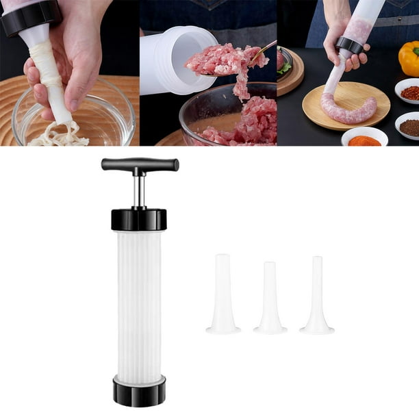 Hand Operated Sausage Filling Tools with 3 Nozzles Homemade Sausage ...