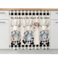 Chef Gnomes Sink Skirt 11"Wx13"L,Dustproof Under Sink Curtain with Self ...