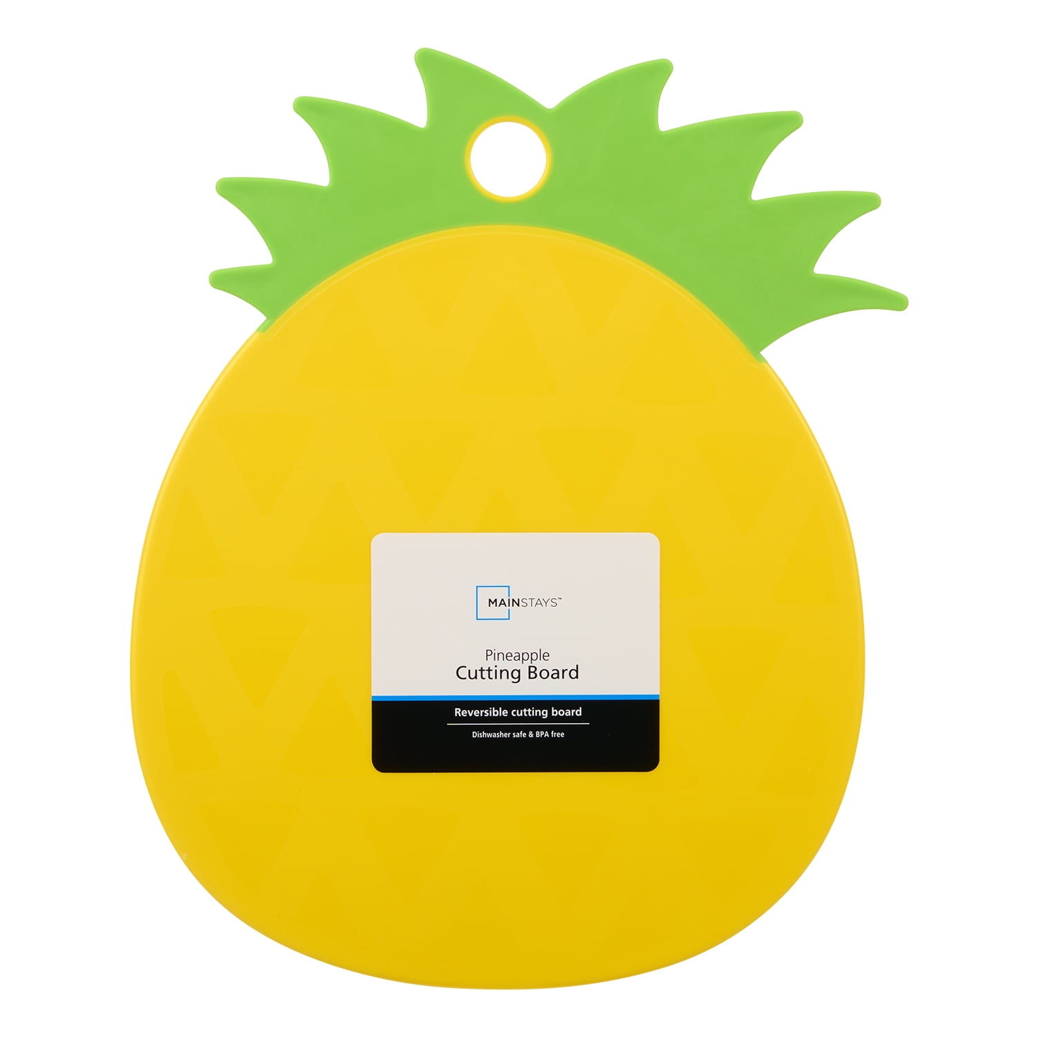 Mainstays Pineapple Cutting Board made of Polypropylene Yellow ...