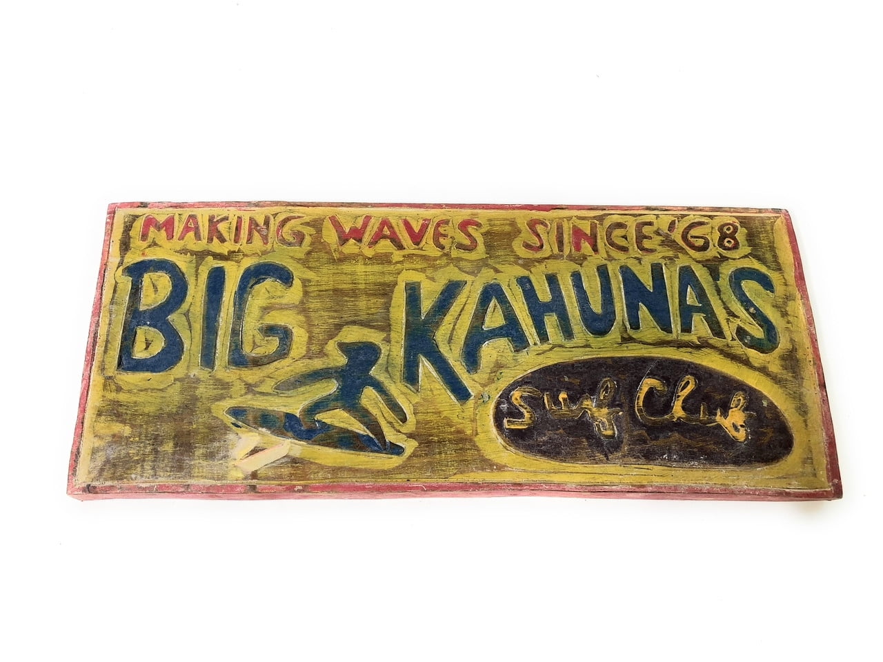 Big Kahunas Surf Club Surf Sign 16 inch | #bds1209938 - Walmart.com
