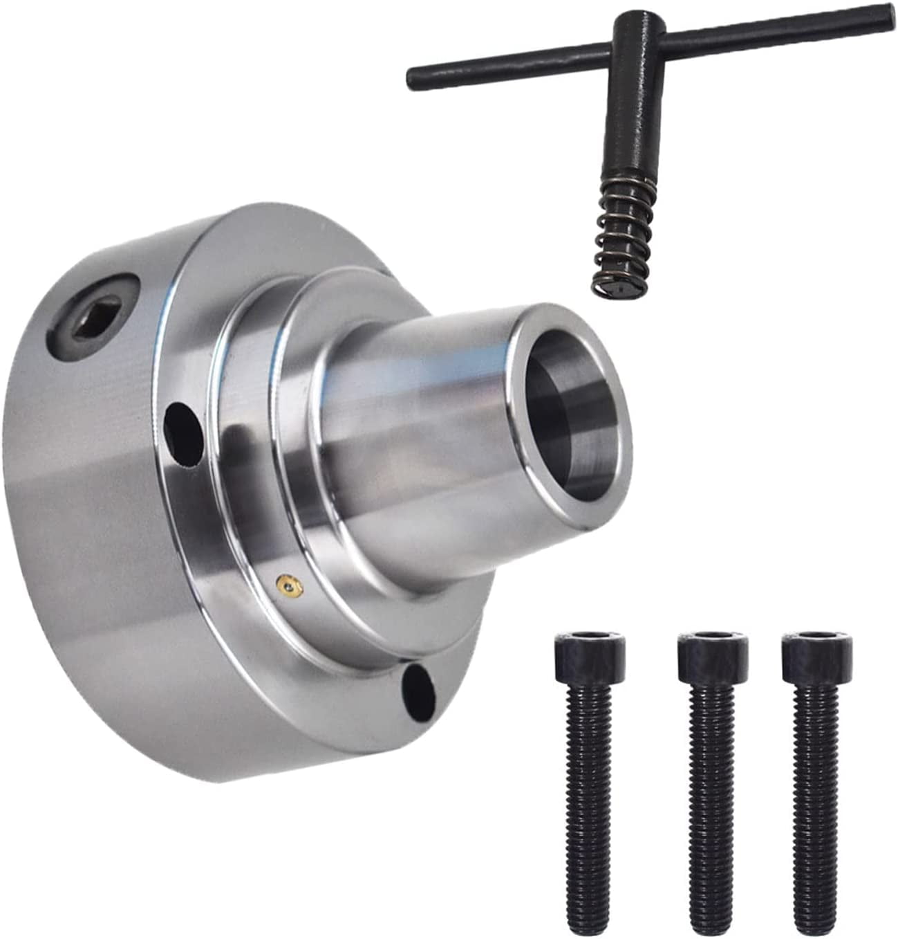 EPOTOOR 5C Collet Lathe Chuck, Plain Back Collet Chuck Closer 5 Inch 0. ...