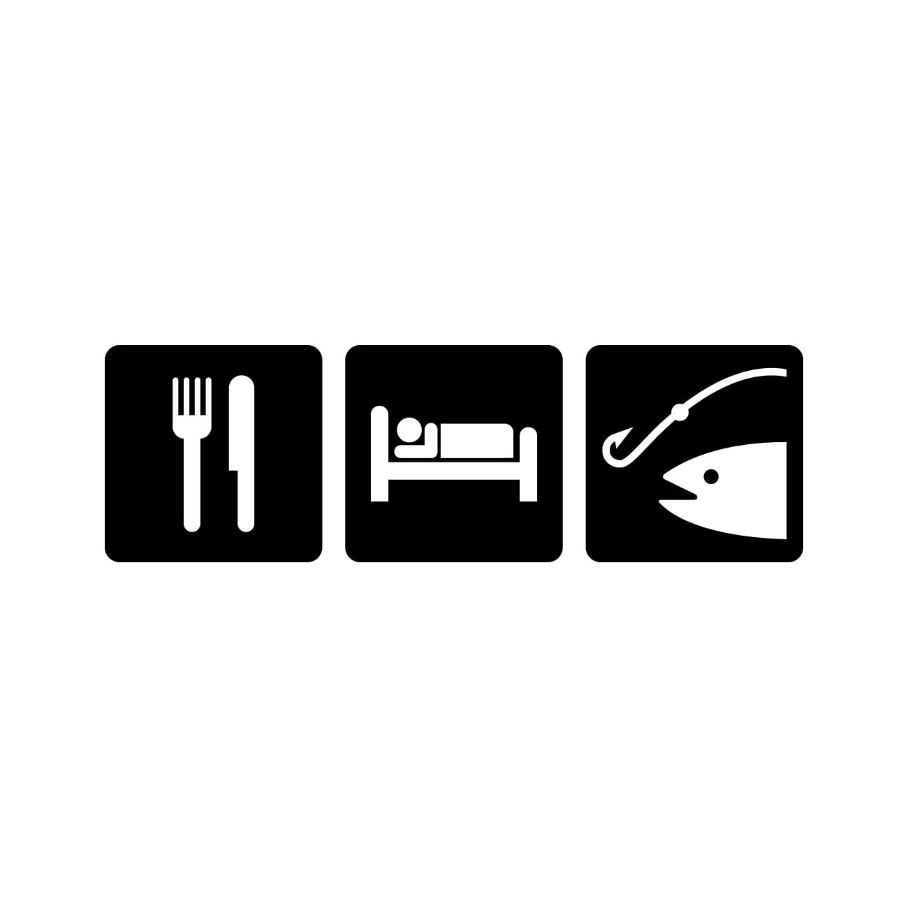 Eat Sleep Fish Sticker Decal Die Cut - Self Adhesive Vinyl ...