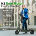 HONEYWHALE H2 Dual Motor Electric Scooter for Adults, 1200w*2 Power ...