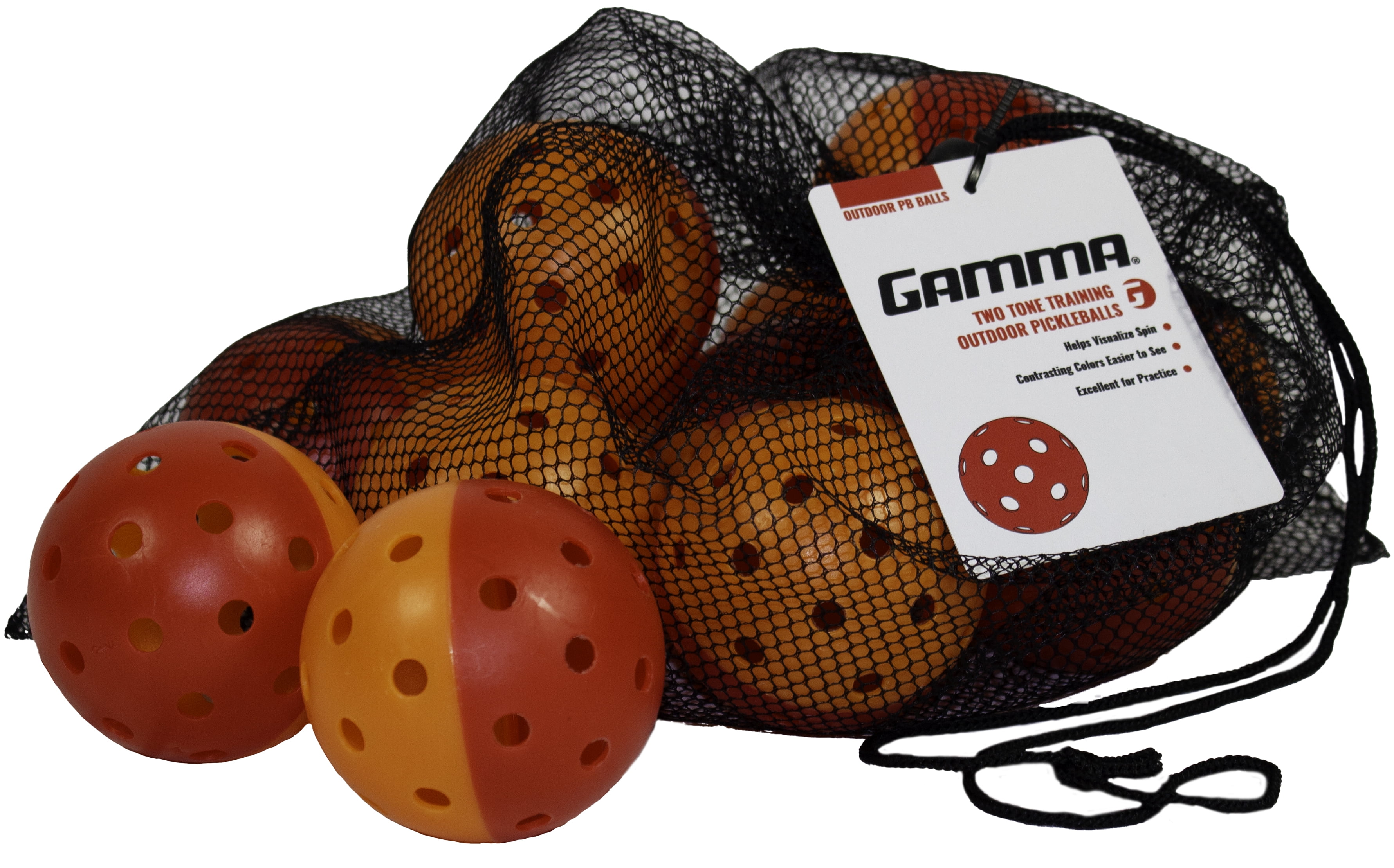 GAMMA Two Tone Outdoor Pickleballs 12 Pack Red Orange - Walmart.com
