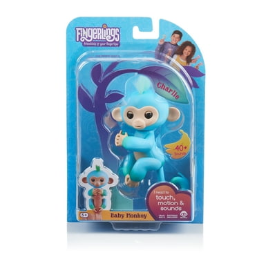 Fingerlings - Interactive Baby Monkey - Mia (Purple with White Hair) By ...