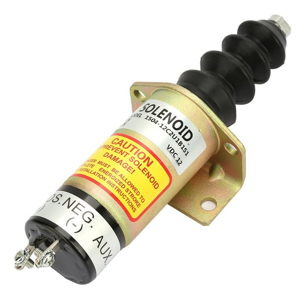 Solenoid,12V Steel Housing Engine Engine Shutoff Solenoid Shutoff ...