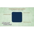 10 Squared Foam Coasters Pack, 4 inch - PU Foam, Foldable - Navy Blue ...