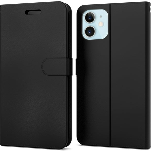 CoverON Apple iPhone 12 Mini Wallet Case, RFID Blocking Vegan Leather ...