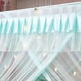 Available in four sizes, this four-corner bed canopy features polyester ...