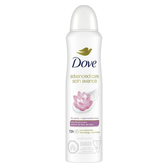 Dove Advanced Care Antiperspirant Deodorant Dry Spray Lotus Flower, 107 ...