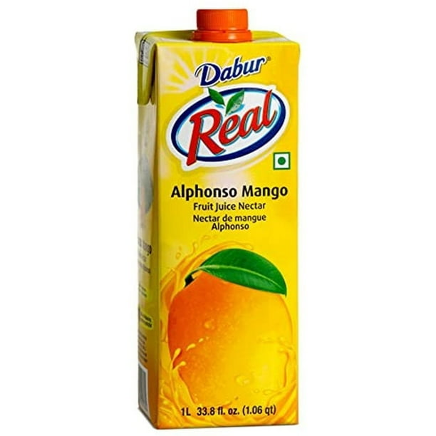 Pack Of 2 - Dabur Real Alphonso Mango Fruit Juice Nectar - 1 Ltr (33.8 ... Pack Of 2 - Dabur Real Alphonso Mango Fruit Juice Nectar - 1 Ltr (33.8 ...