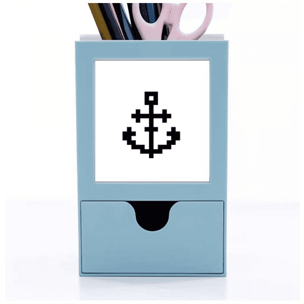 Summer Sail Sailors Ship Pixel Desk Supplies Organizer Pen Holder Card ...