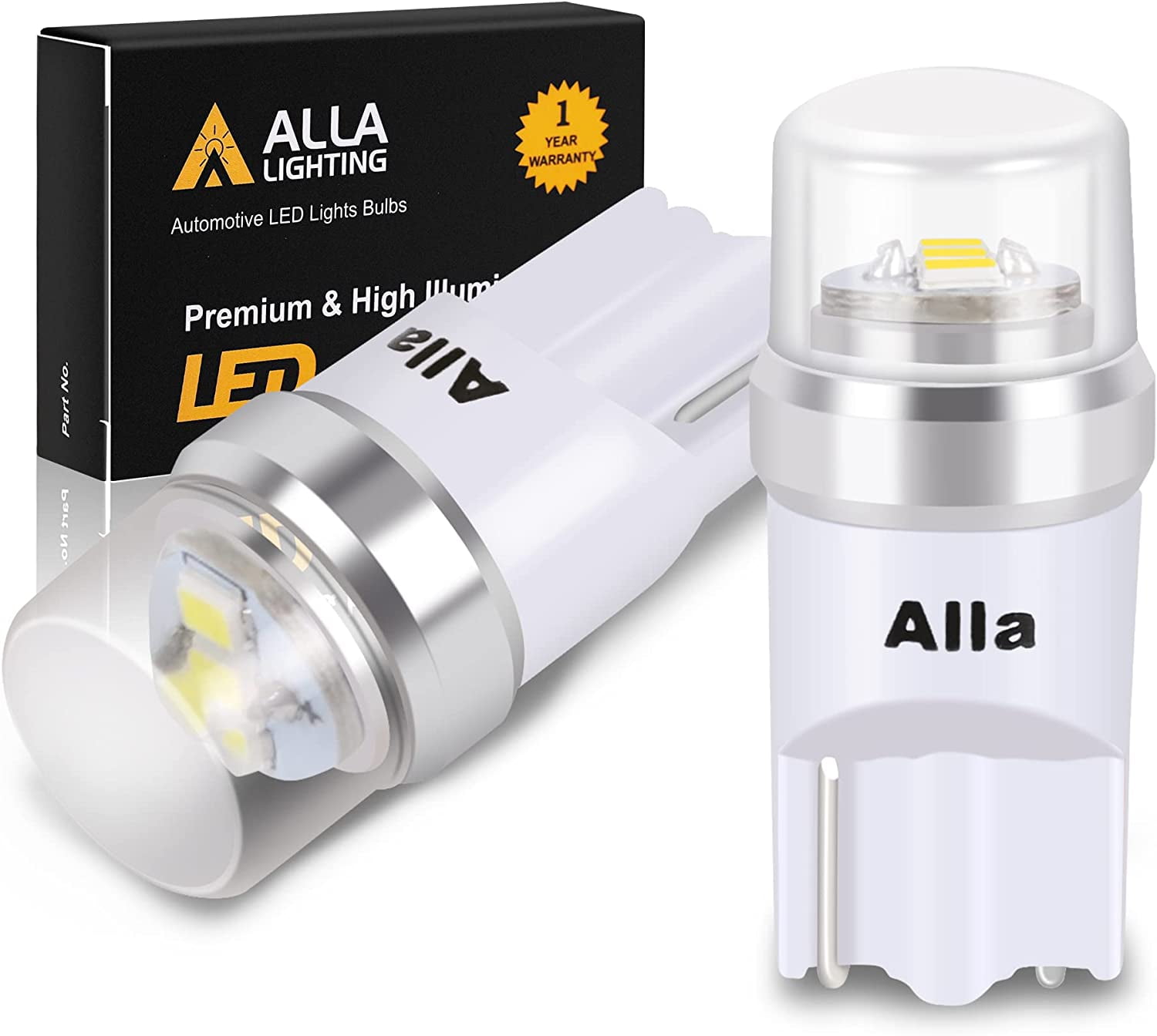 Alla Lighting Mini T10 168/194 LED Bulbs 12V License Plate Lights ...