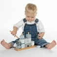 Label Label: Stacking Blocks House - Blue - Natural Wooden & Colored ...
