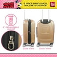Disney Minnie Mouse 3 Piece Rolling Luggage Set, Textured Hardshell ...