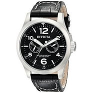 Invicta Men's 6749 Vintage Silver Dial Black Leather Watch - Walmart.com