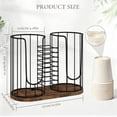 Coffee Cup Holder 18oz 3-compartment Paper Dispenser Rack With Wood ...