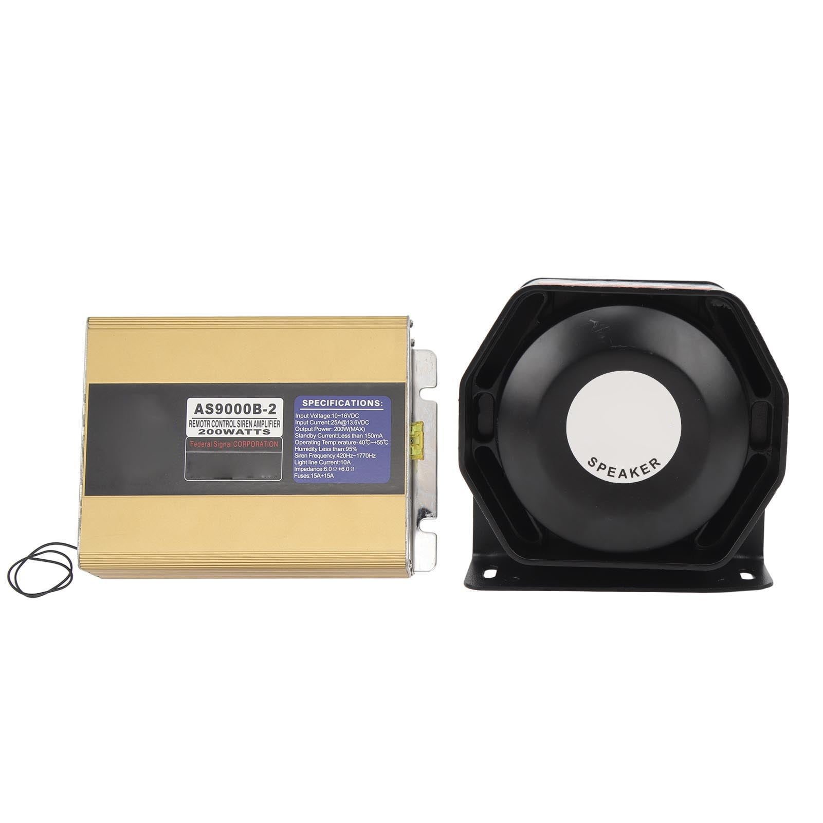 Sirena de emergencia de advertencia sistema PA para vehículo fácil de ...