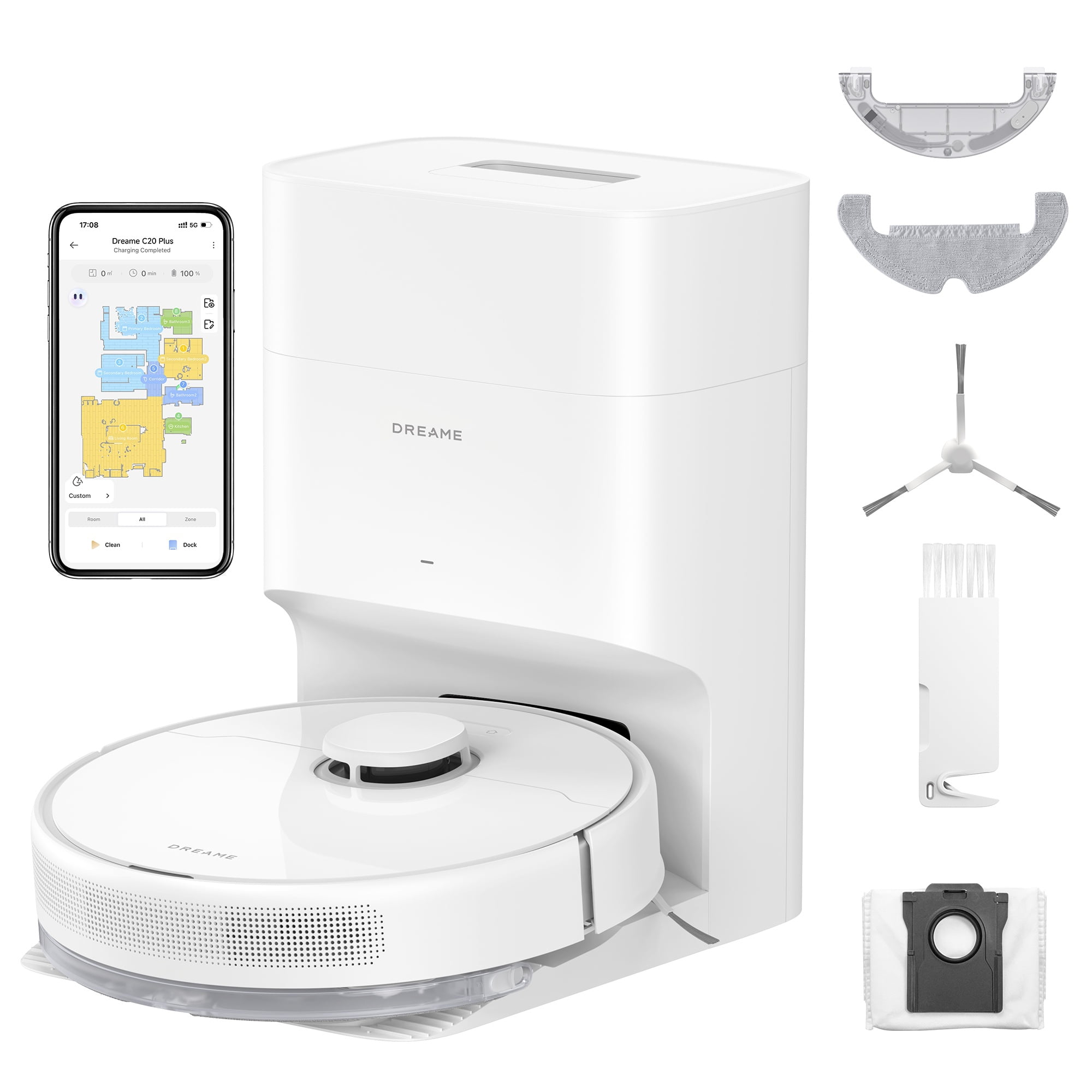 Click here for Dreame C20 Plus Robotic Vacuum  Mop And Auto Empty... prices