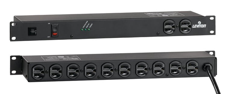 Leviton 5500-192 Horizontal Rack Mount Surge Protective Power ...
