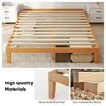 EDX Queen Size Wood Bed Frame, No Spring Needed, 12in Wooden Platform Bed Frame Mattress ...