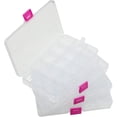 4 count 15 Grids 6.85 Inch x 3.85 Inch Adjustable Small Removable Clear ...