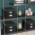 File Storage Box with Lid Hanging Office Document Organizer Metal ...