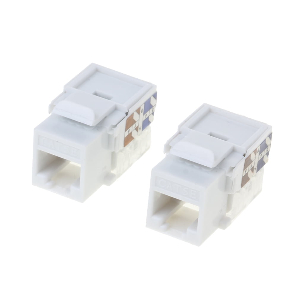 2Pcs CAT5e Network Module Information Socket RJ45 Ethernet Cables ...